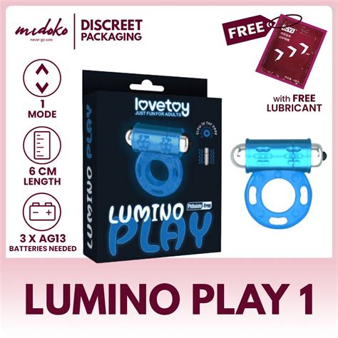 Midoko Lovetoy Lumino Play Vibrating Glow In The Dark Penis Ring Sex Toys For Men Shopee