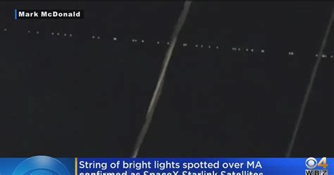 String Of Bright Lights Spotted Over Mass Confirmed As Spacex Starlink