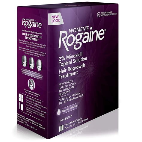 Womens Rogaine 2 Minoxidil Topical Solution 3 Month Supply Hair