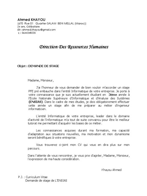 Stage Rh Lettre De Motivation Laboite Cv Fr