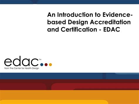 Ppt An Introduction To Evidence Based Design Accreditation And