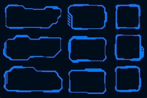Vector Technology Futuristic Frame Element Hud Sci Fi Square Shape Design 38892624 Vector Art