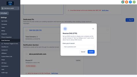 Reverse Dns White Labeling Dedicated Ip Highlevel Support Portal
