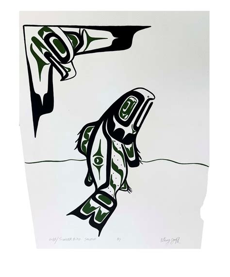 Thunderbird And Salmon Canadian Indigenous Art Inc