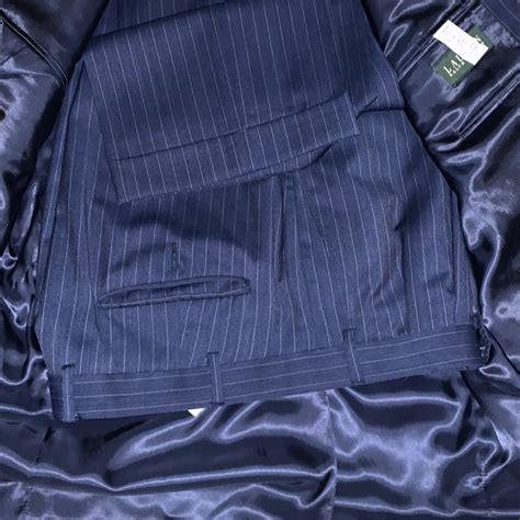 Lauren Ralph Lauren Navy Pinstripe Suite 42l Gem
