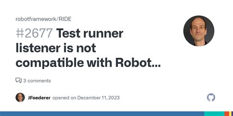 Test Runner Listener Is Not Compatible With Robot Framework Issue