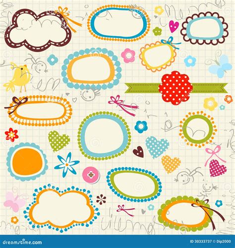 Scribbled Notebook Page Stock Vector Illustration Of Green 30333737