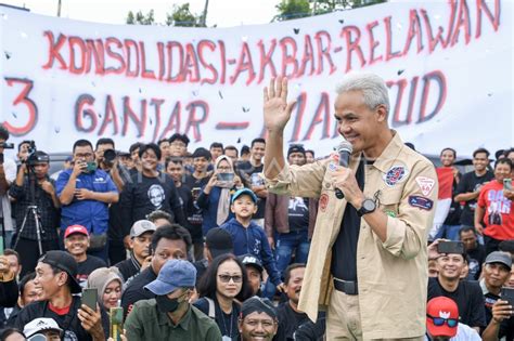 Konsolidasi Akbar Relawan Ganjar Mahfud Di Madiun ANTARA Foto