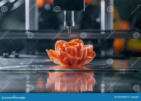 Depiction Of Additive Manufacturing 3d Printer Creating A Complex Object In An Industrial