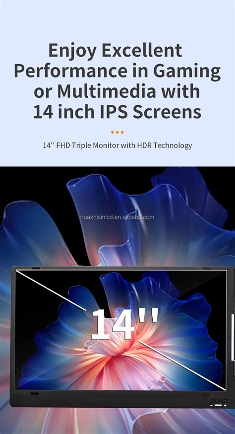 Triple Screen Laptop Monitor Gaming Monitors Portable Triple Screens