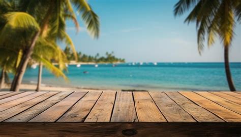 Premium AI Image Tropical Palm Tree Blue Water Sandy Beach Ultimate
