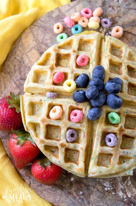 Froot Loop Waffles | Easy and Delicious Breakfast Recipe