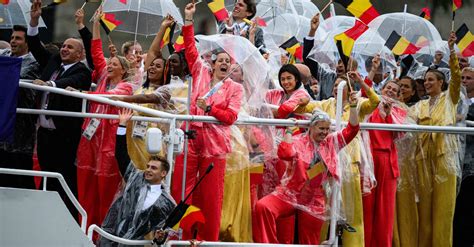 Franse President Macron Verklaart Spelen Xxxiii Olympiade Voor Geopend