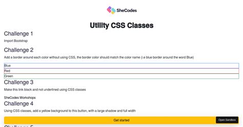 Utility Css Classes Challenge Forked Codesandbox