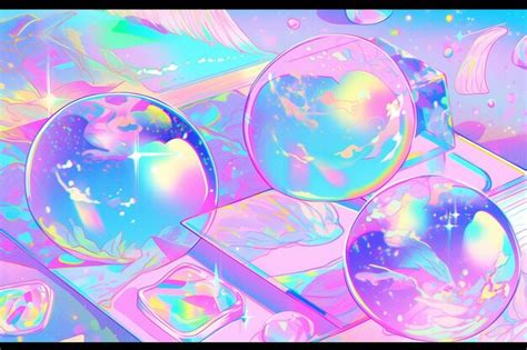 Premium Photo Bubbles In Gradient Background