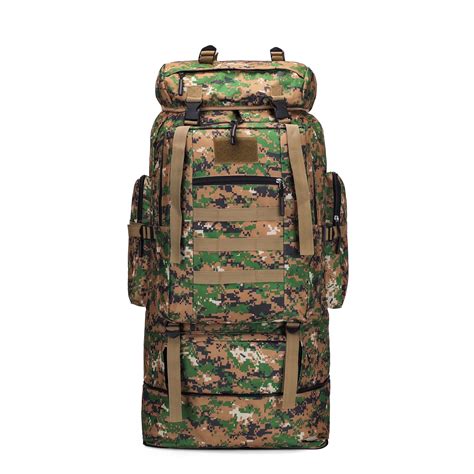 100l Travel Hiking Camping Backpack With Rain Cover Hiking Daypack For