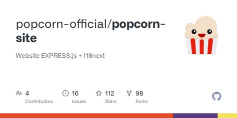 GitHub Popcorn Official Popcorn Site Website EXPRESS Js I Next