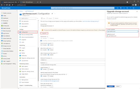 Atualizar Para Uma Conta De Armazenamento De Uso Geral V2 Azure