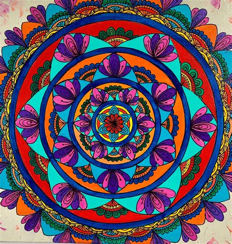 Mandala Acrylic Painting Etsy