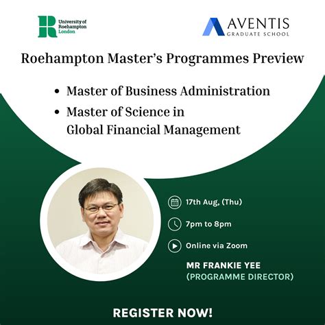 Roehampton Msc Programmes Preview Aventis Graduate School