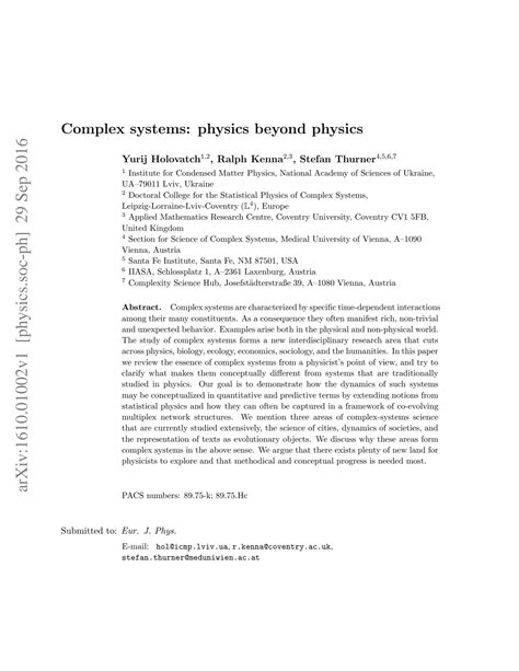 Solution Complex Systems Physics Beyond Physics Studypool