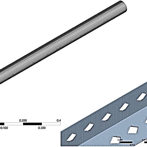 Isometric View And The Generated Mesh For One Typical Insert