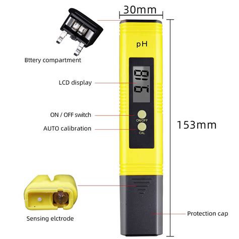Digital PH TDS Meter With FREE Calibration Powder For Hydroponics Water Quality