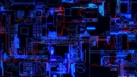 Printed Circuit Board Visualization Of Advanced Technology Concept Pcb Processor Microchip