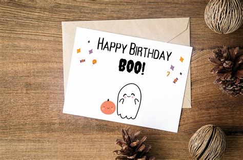 Happy Birthday Boo Cute Birthday Card For Your Boo For Around Etsy