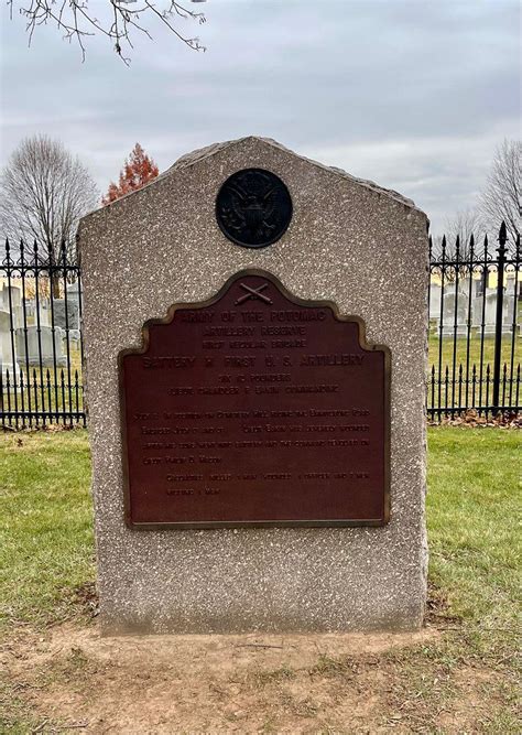 Historic Plaque Army Of The Potomac Gettysburg National Cemetery