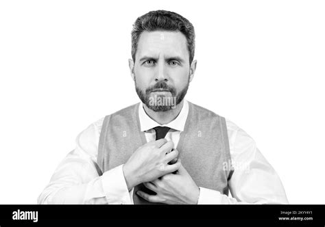 Formal Businessman Isolated On White Confident And Handsome Guy With