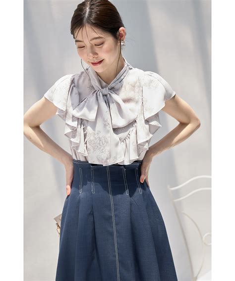 【楽天市場】2wayボウタイリボン付きラッフルフリルトワルドジュイブラウス【darlene ダリーン】tocco Closetトッコ