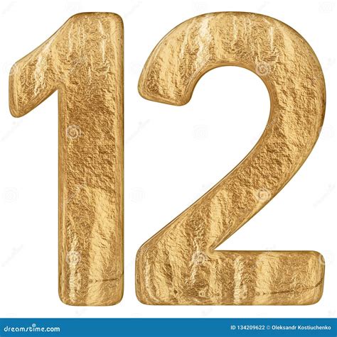 Le Chiffre 12 Douze D Isolement Sur Le Fond Blanc 3d Rendent