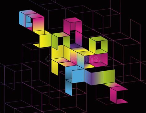 Gradient Cube Page Design Stock Vector Illustration Of Retro 10207871
