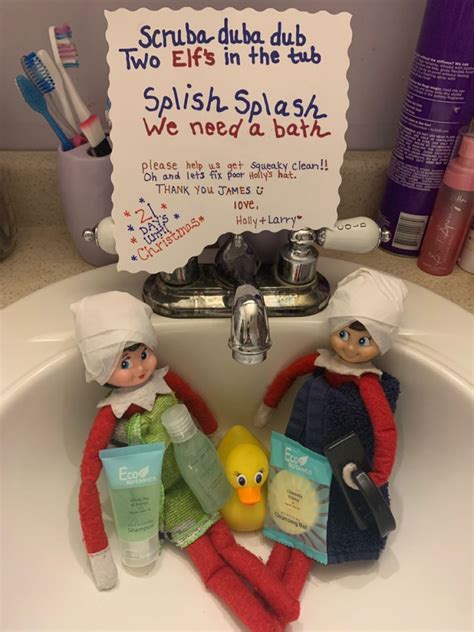 Elf Bath Time Awesome Elf On The Shelf Ideas Elf Fun Elf