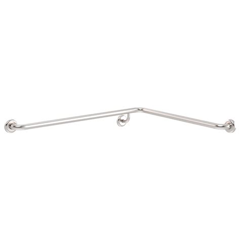 Con Serv Grab Rail Clam Flange Corner 760mm X 1000mm Brushed Stainless