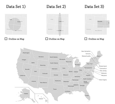 info visualisation displaying geographic datasets on a map user
