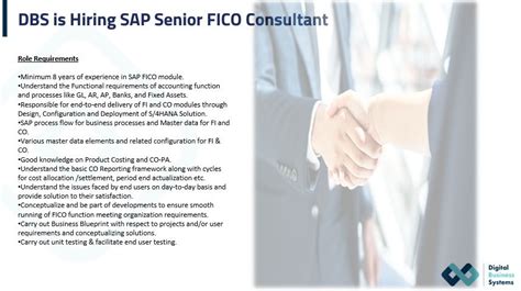 Dbs Sap Gold Partner Is Now Hiring Senior Fico Consultant Please If… Sama Sameh