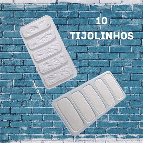 Forma d Gesso Tijolinho Rústico para Gesso Cimento Flexível
