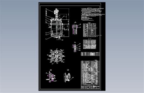 K800搪玻璃闭式搅拌容器装配图CAD图纸 AutoCAD 14 模型图纸下载 懒石网