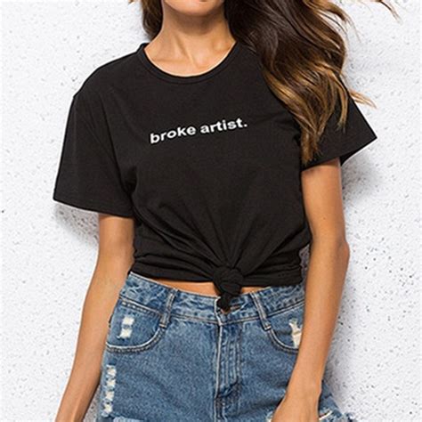 Summer Fashion Letter Printed Women Short Sleeve T Shirt Women Casual