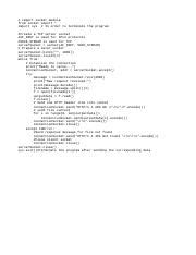 Tcpsocket Py Import Socket Module From Socket Import Import Sys In Order To Terminate