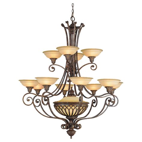 Stirling Castle 12 Light Chandelier British Bronze FE STIRLINGCAS12