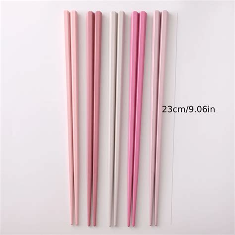 Reusable Minimalist Pink Cute Chopsticks Set 5 Pairs Beautiful