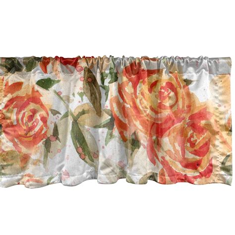 Flowers Vintage Window Valance Retro Romance Vibes Rose Floral Design