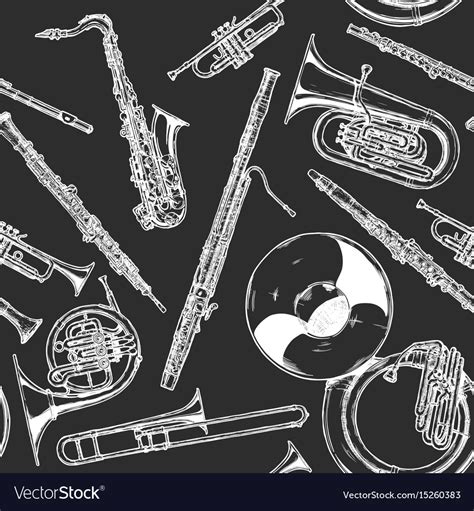 Woodwind And Brass Musical Instrument Royalty Free Vector