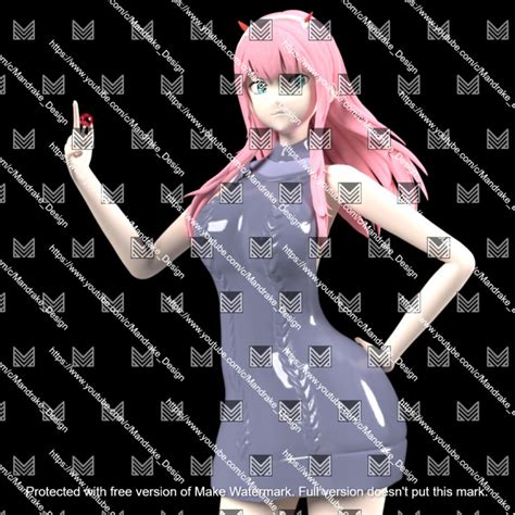 3d Printable Zero Two Casual Dress Darling In The Franxx By Mandrake