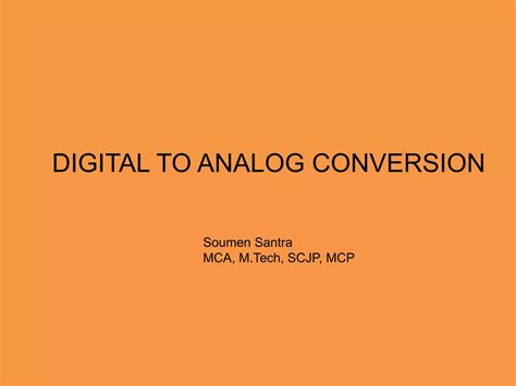 Digital To Analog Conversion Ppt