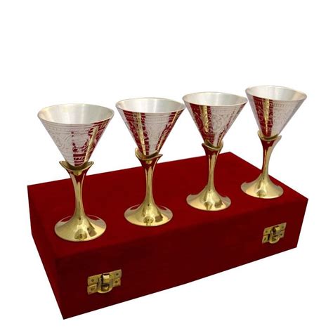 Brass Wine Glass Set At ₹ 800set Brass Wine Glasses In Moradabad