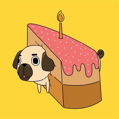 Happy Birthday Puggy Cake Boomf